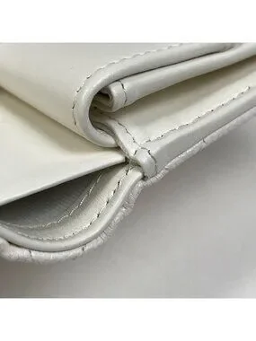CHANEL | Bags | Sold Chanel Cc Logo Bifold Wallet Caviar Leather White ...